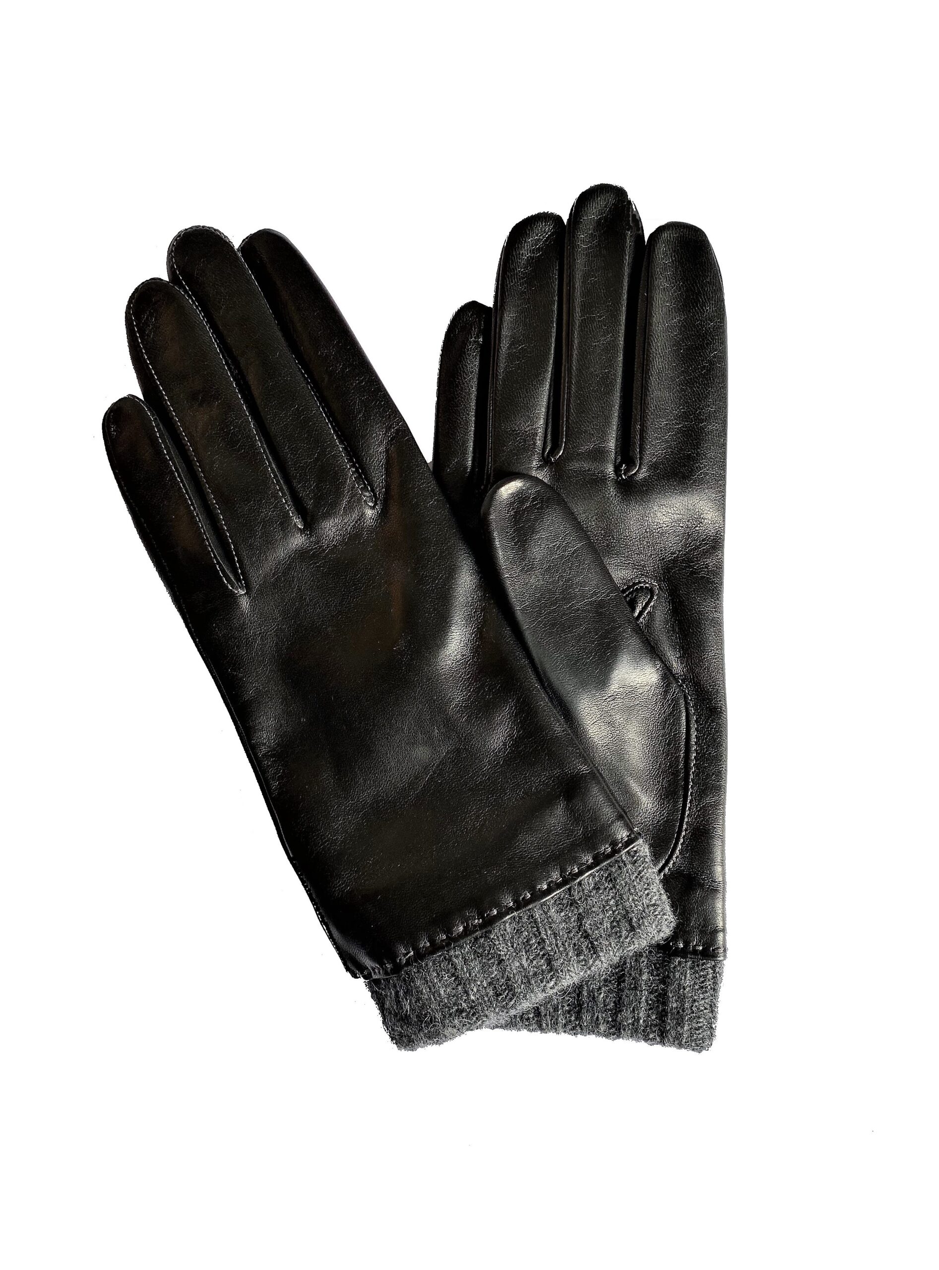 Gants cuir d'agneau femme chics avec doublure cachemire/laine